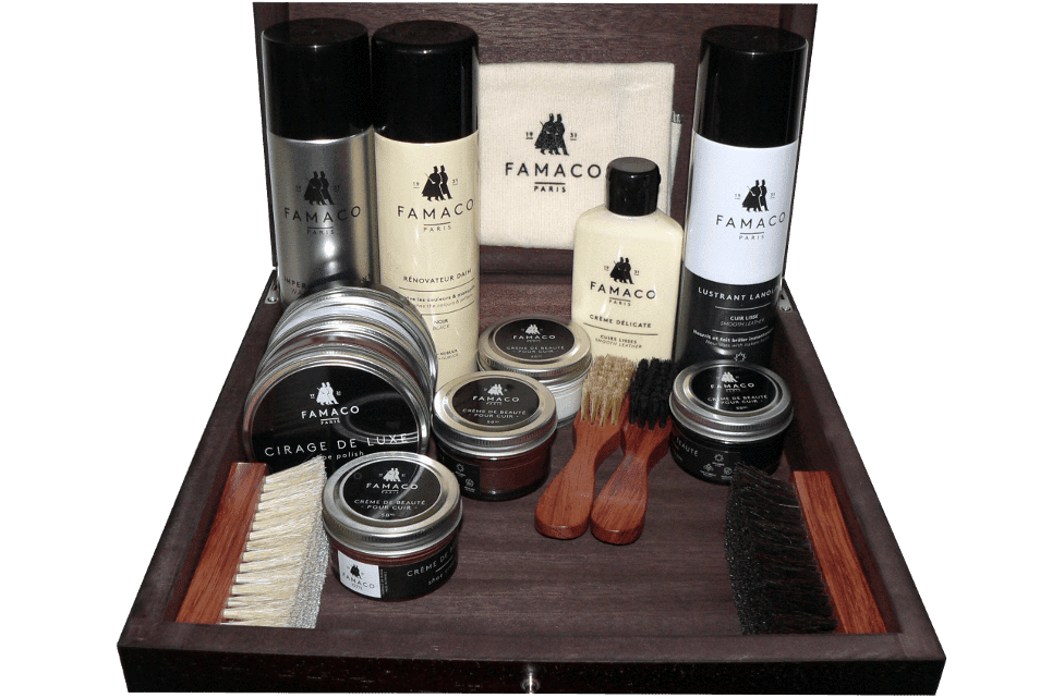 Shoe Shine Kit Gift - Luxury Care Valet - Grande Cube by Famaco France ...